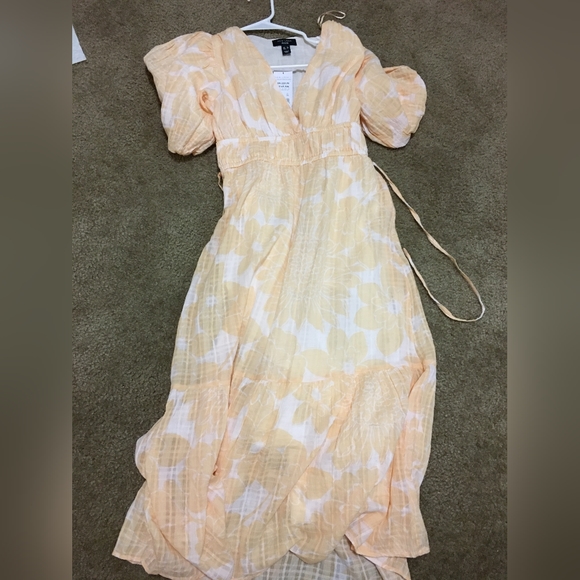 New Look | Dresses | Nwt New Look Floral Print Cotton Sundress In Coral ...